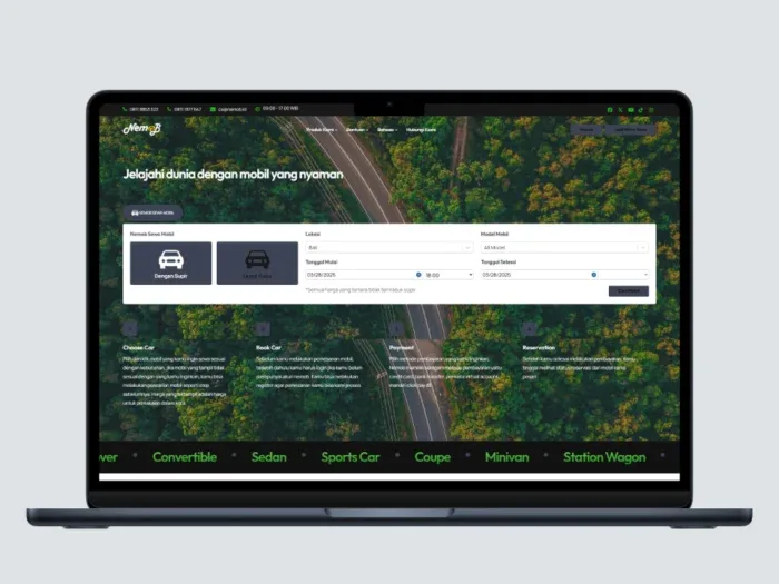 10 Contoh Website Rental Mobil Modern dan Profesional